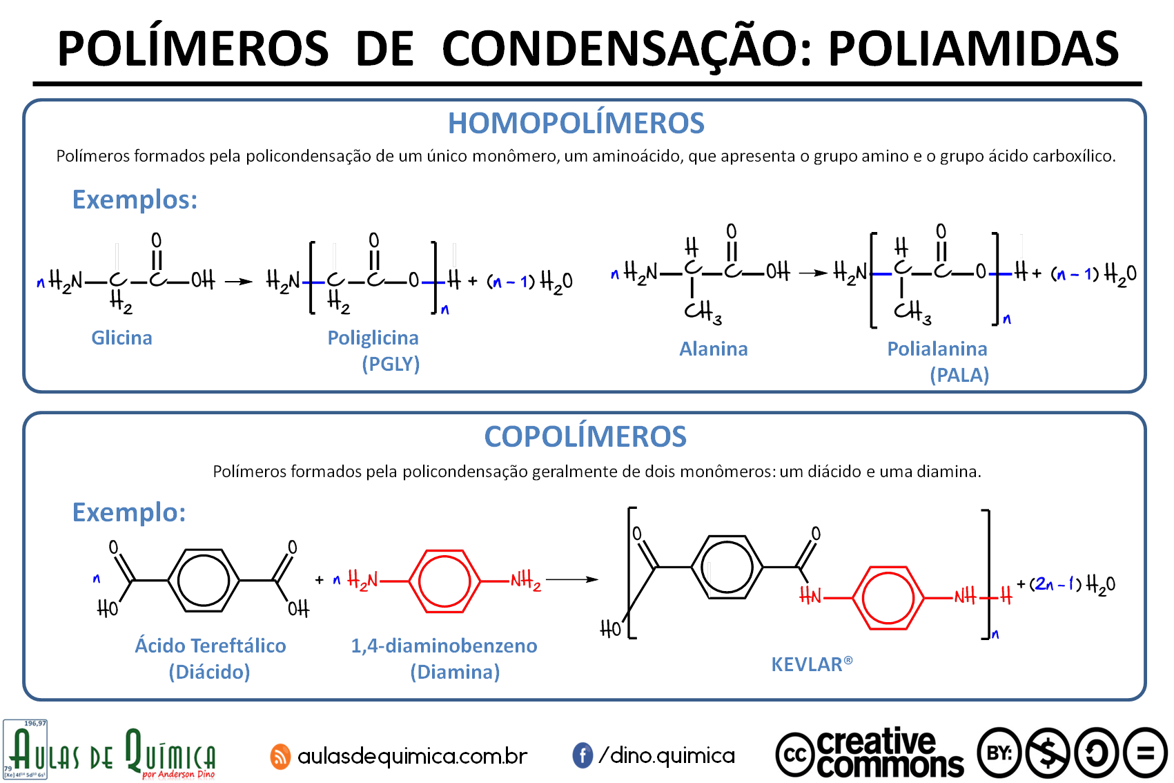 [Infográfico] Polímeros de Condensação: Poliamidas - Aulas de Química